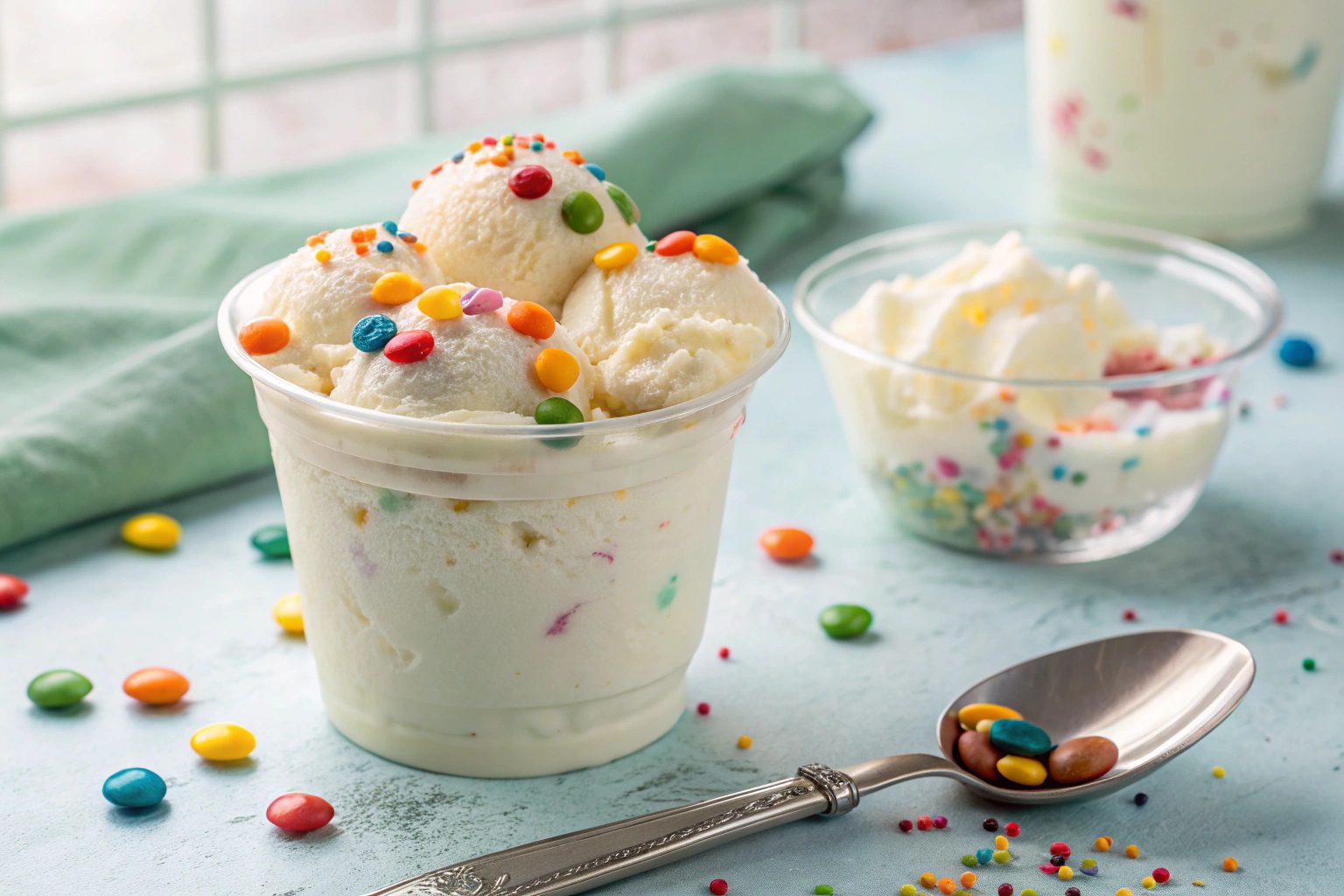 McFlurry style ice cream with smarties in Thermomix